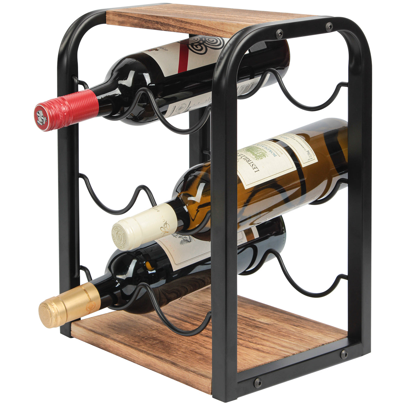 Rustic Countertop Wine Rack (6 Bottles) – J JACKCUBE DESIGN
